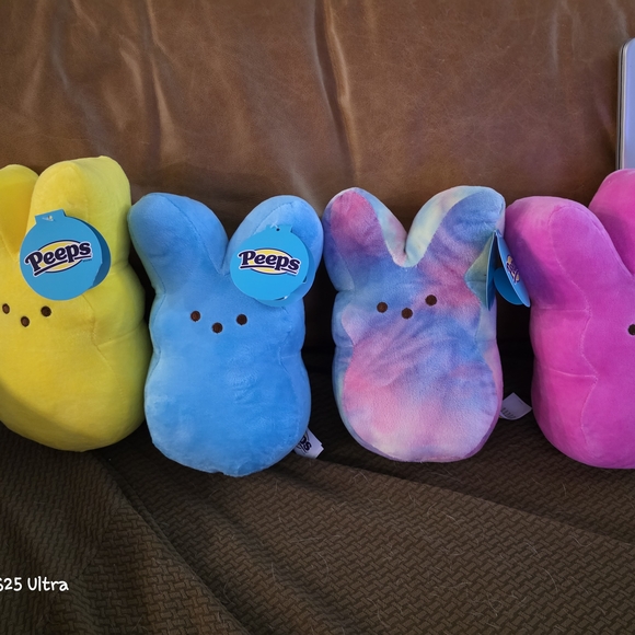 Peeps | Toys | Peeps Plush Bunny Set Yellow Blue Tiedye Pink | Poshmark